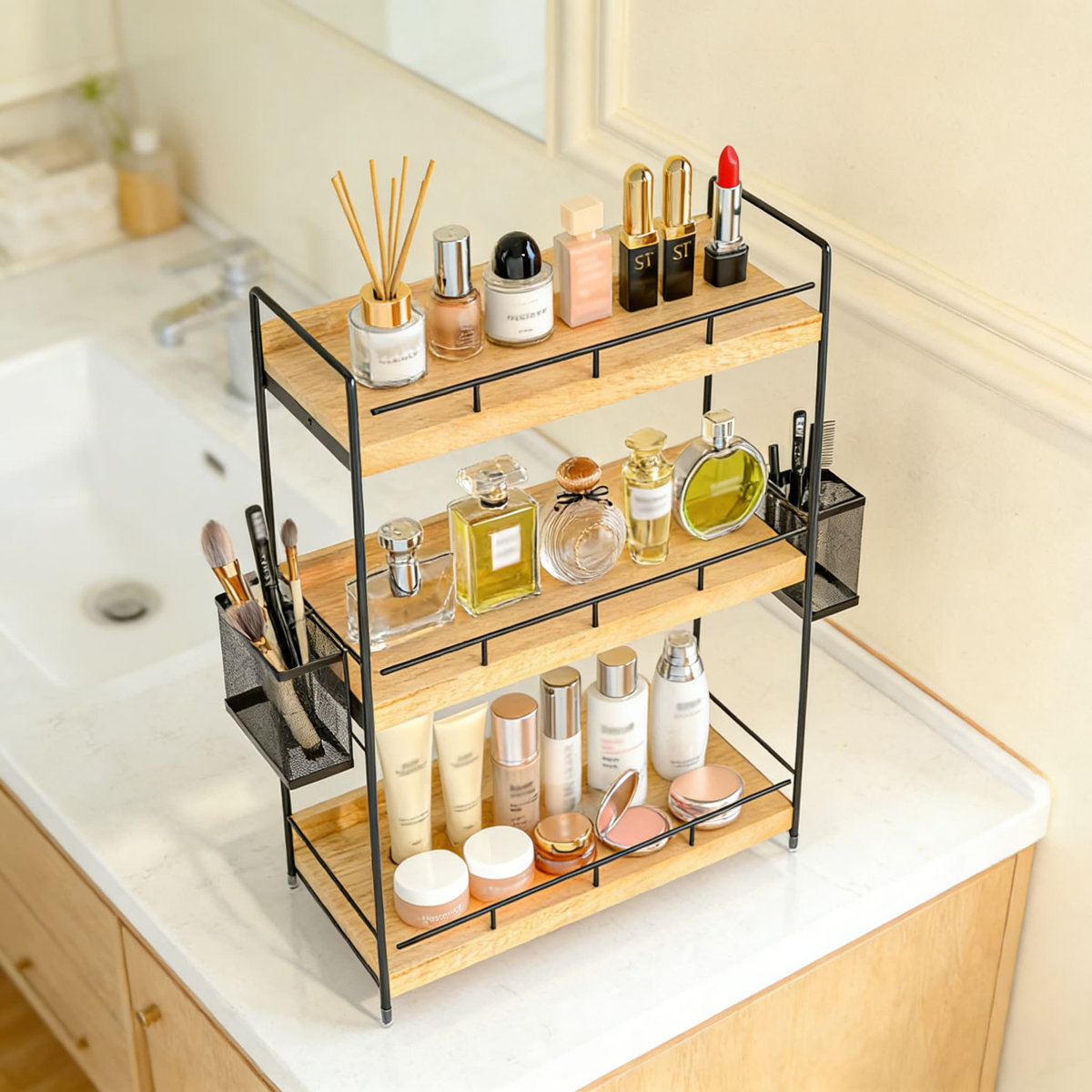 Rebrilliant 3-Tier Bathroom Counter Organizer With Baskets, Multi ...