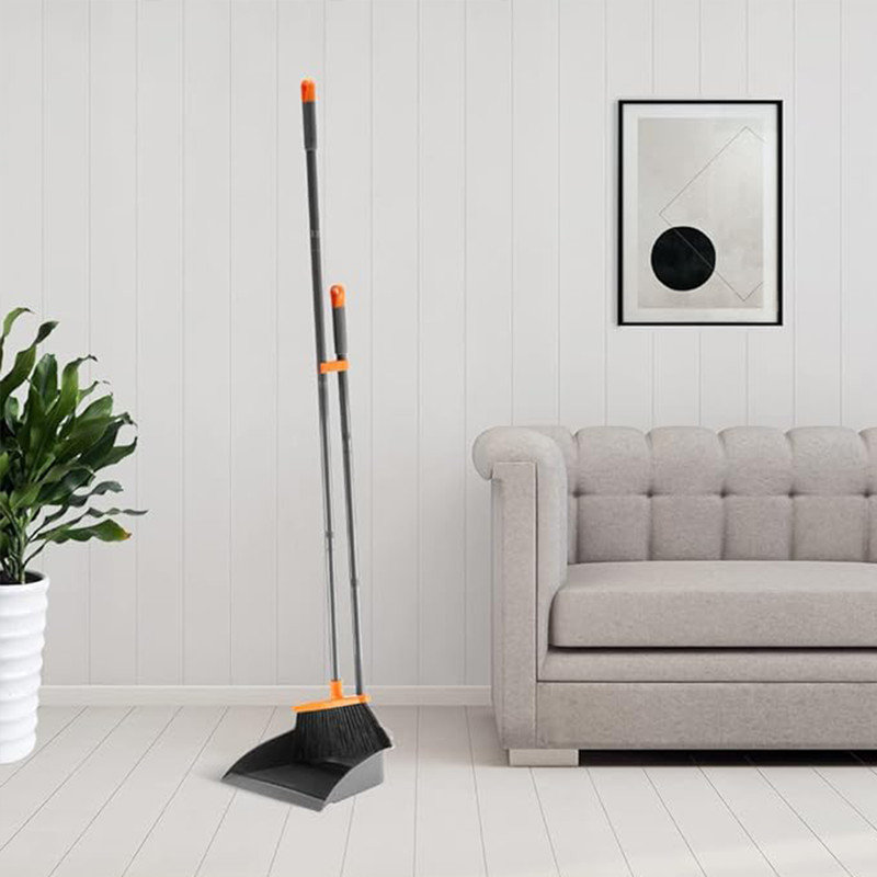 Minoky Long Handle Broom with Upright Standing Dustpan Combo - Wayfair ...