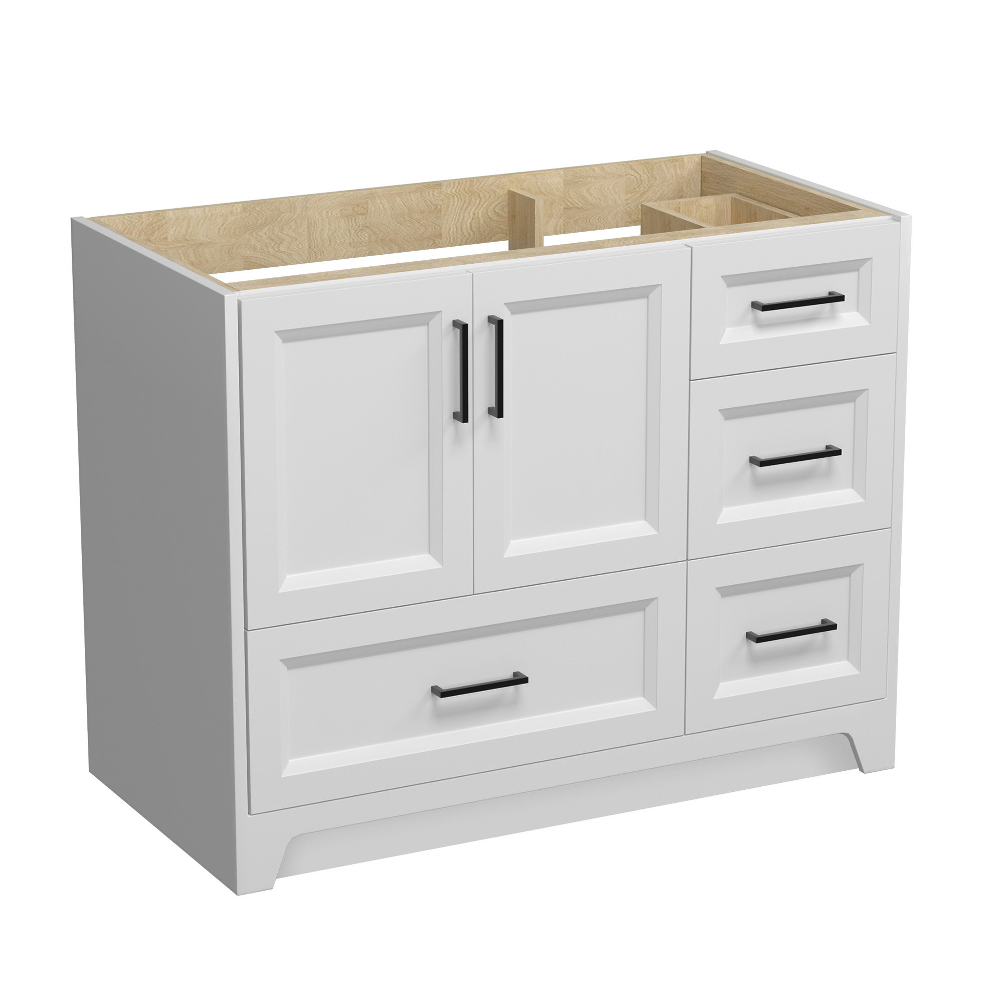 Winston Porter Solid Wood 42 Inch Bathroom Vanity Without Top Sink ...