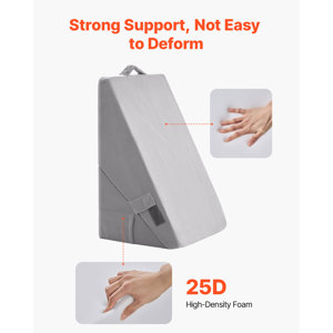 Ebern Designs Orthopedic Bed Wedge Pillow Adjustable Washable for Back ...