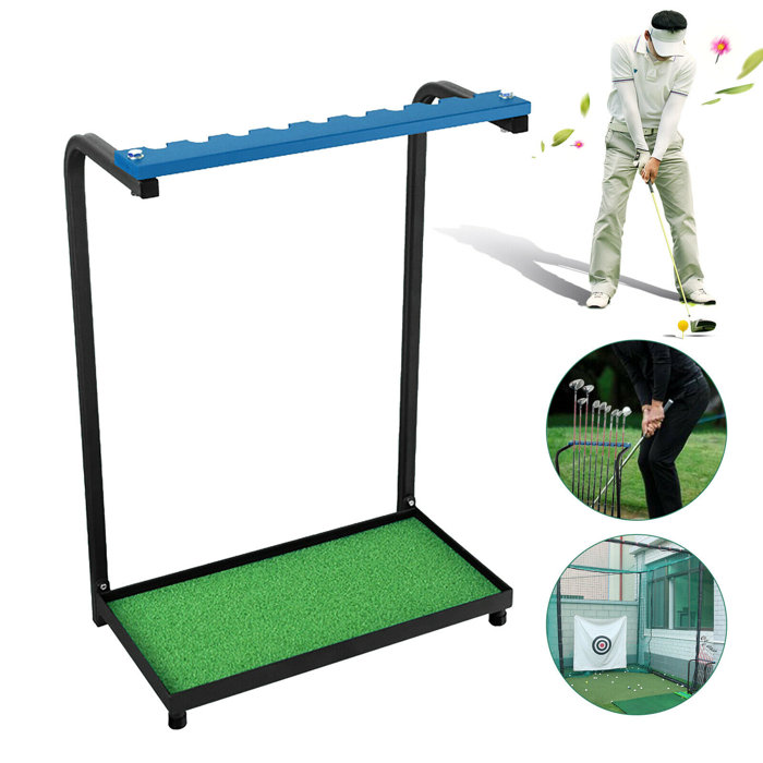 JOYDING Golf Club Stand Storage Metal Golf Putter Rack For 9 Clubs ...