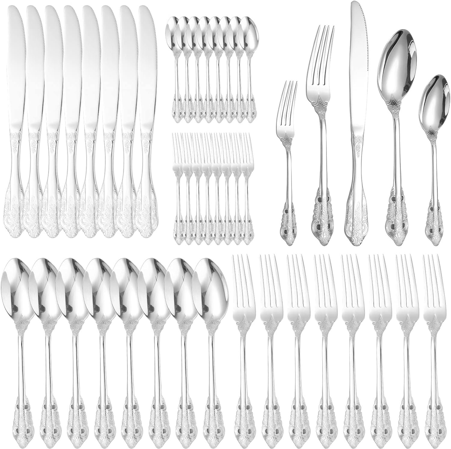 House of Hampton House Of Hampton® Jernoris Stainless Steel Flatware ...