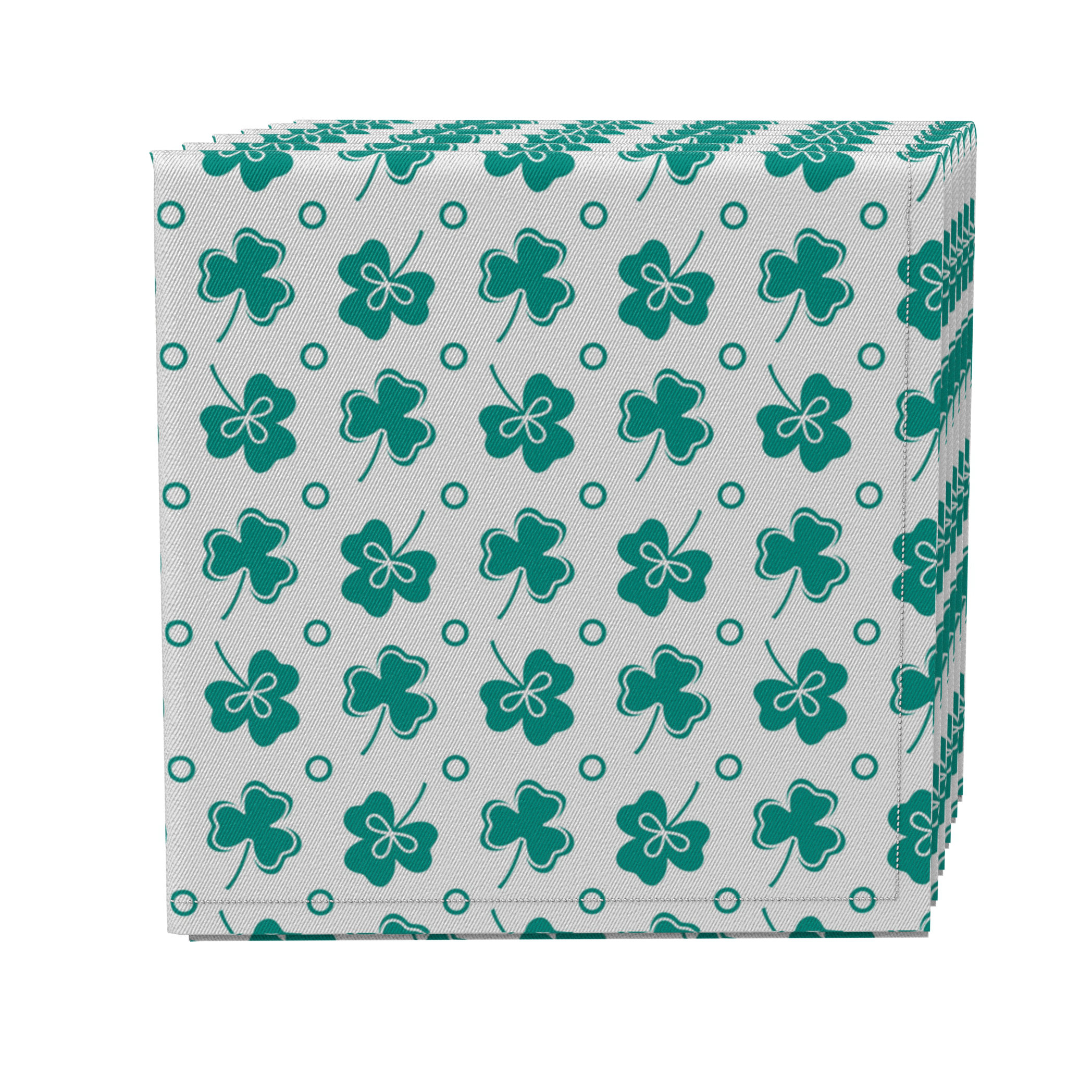East Urban Home Napkin Set Of 4, 100% Cotton, 20X20", Shamrock Symbol ...