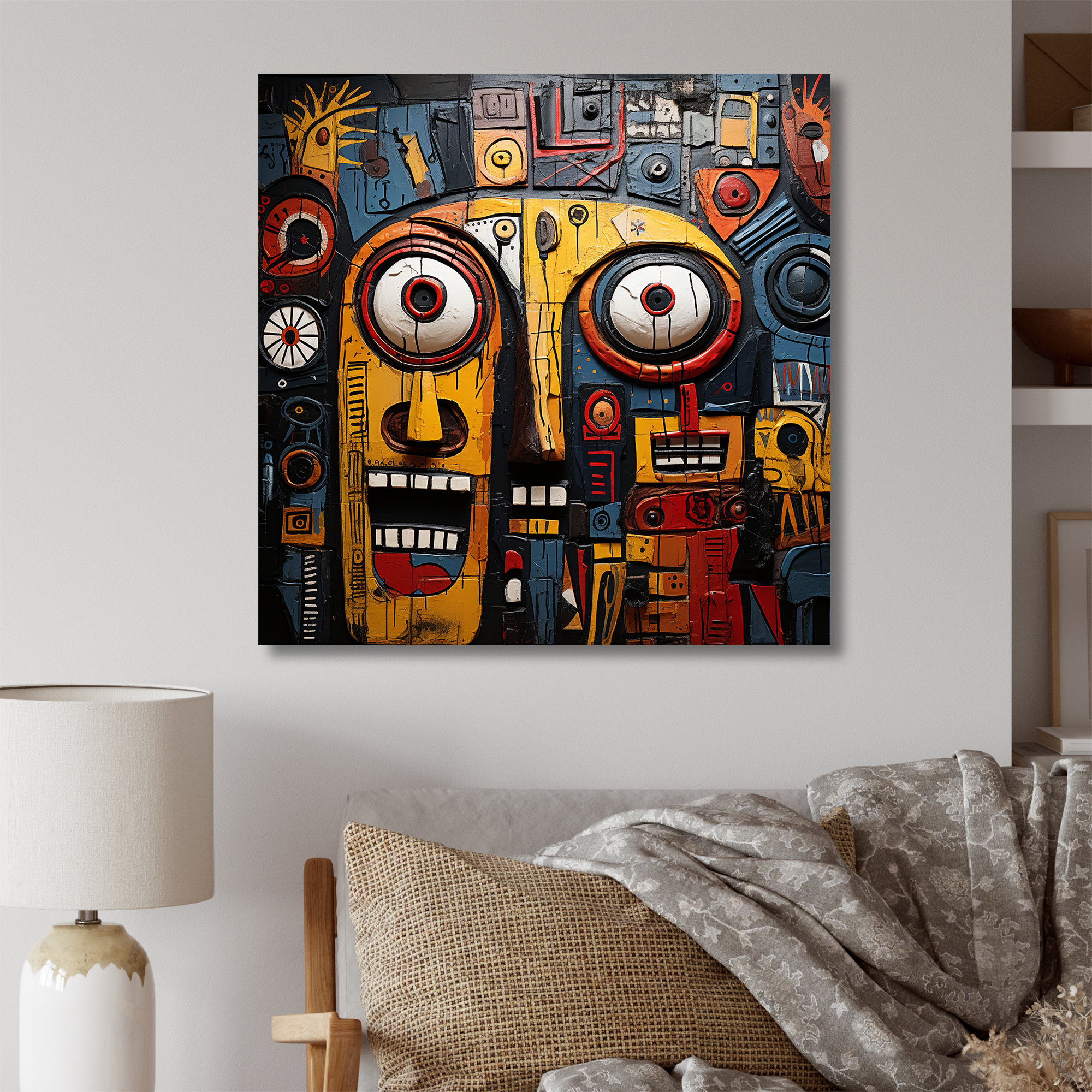 Wrought Studio Tribal African Mask III - African Mask Wall Art ...
