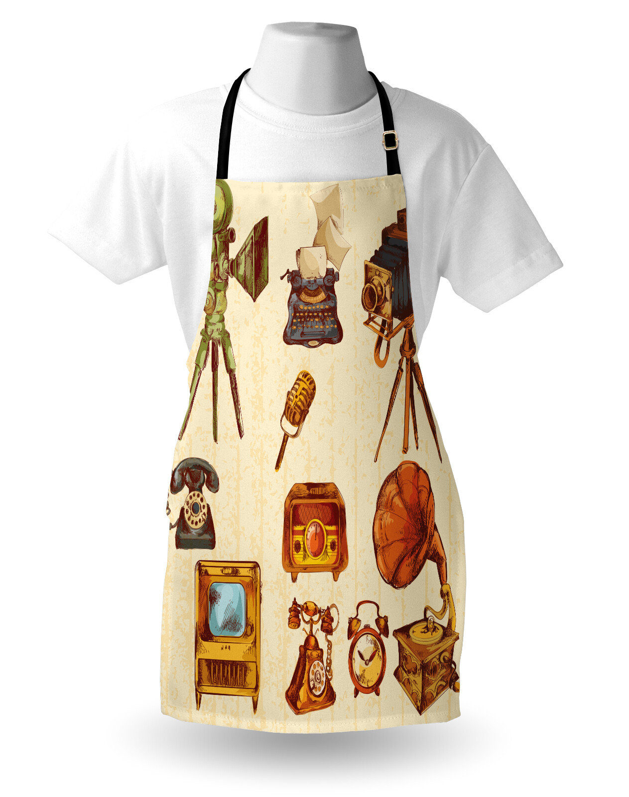 East Urban Home Vintage Apron Unisex, Retro Old Technology, Adult Size ...