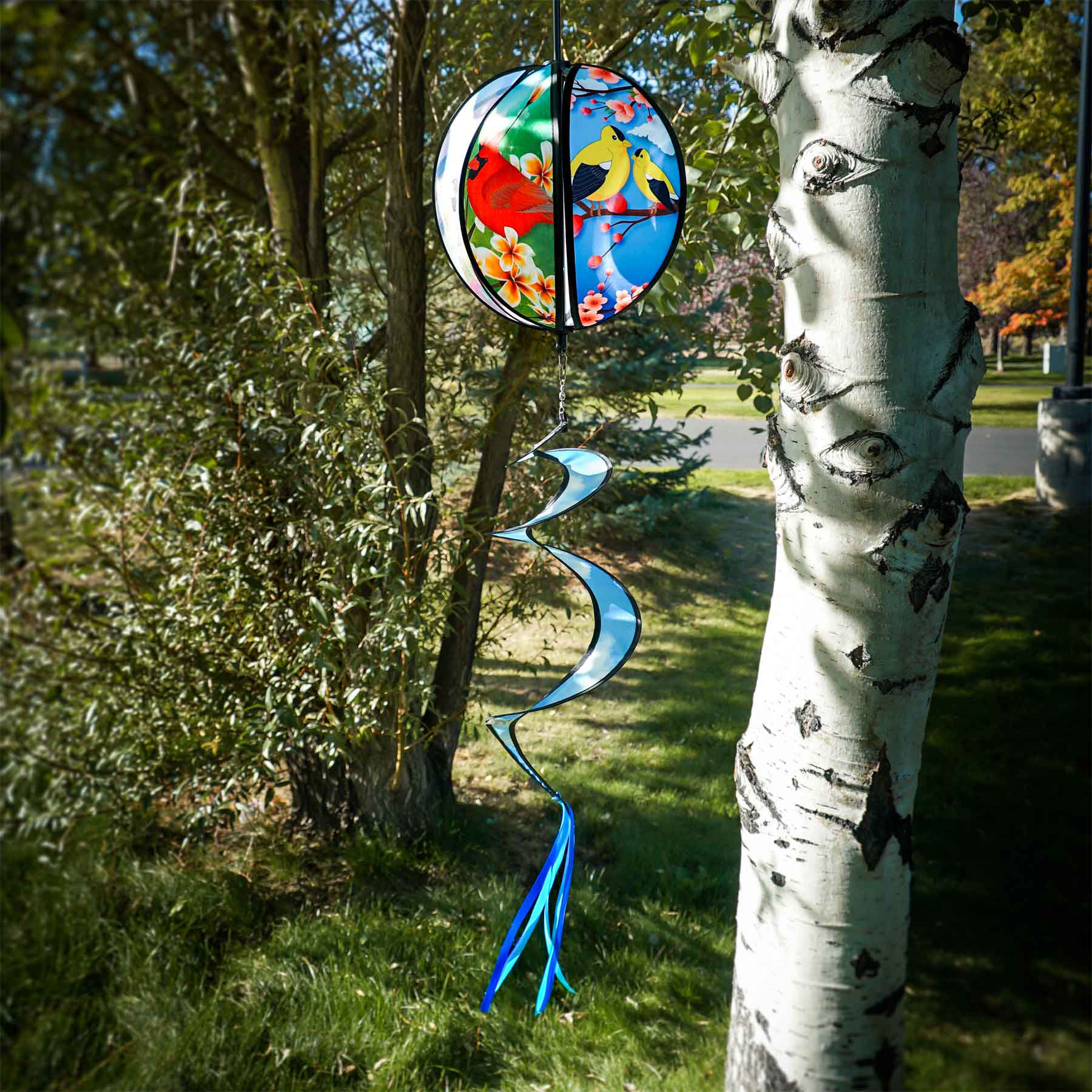 In The Breeze 11-inch Bird Ball Spinner | Wayfair