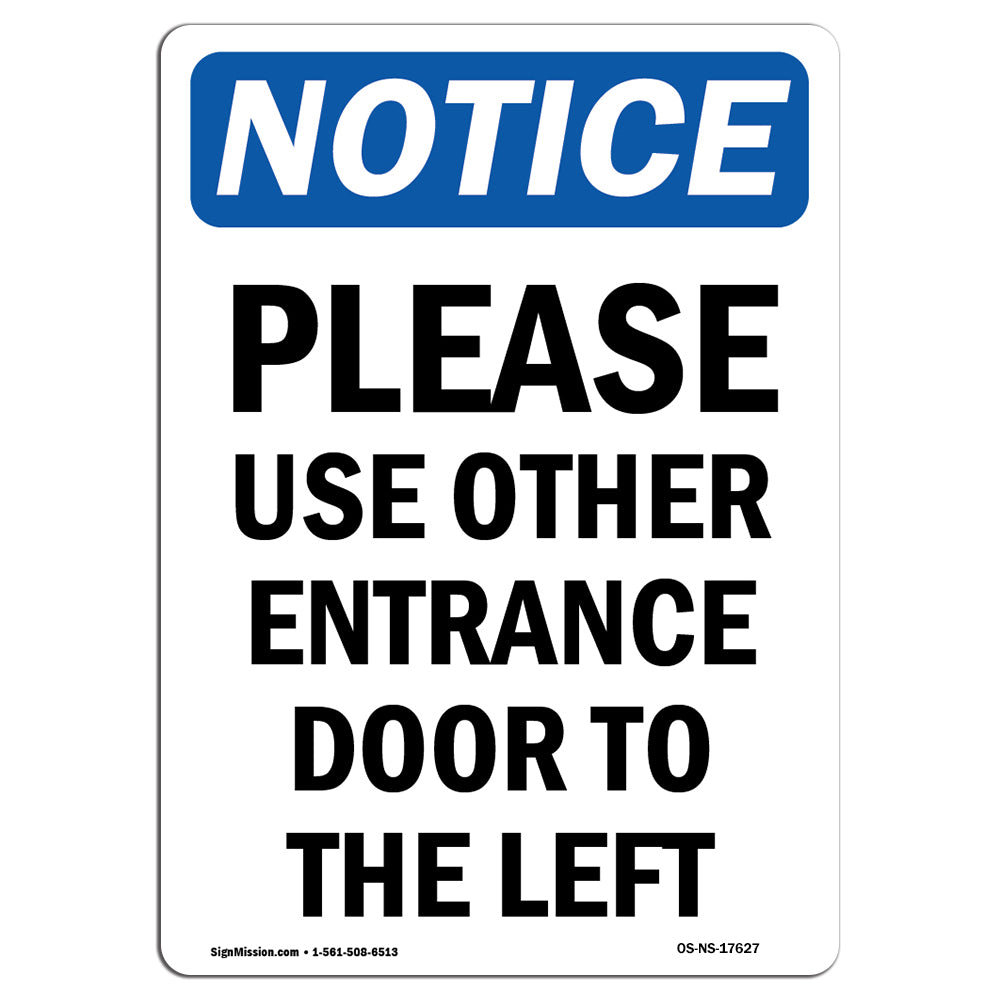 SignMission Please Use Other Entrance Door Sign | Wayfair