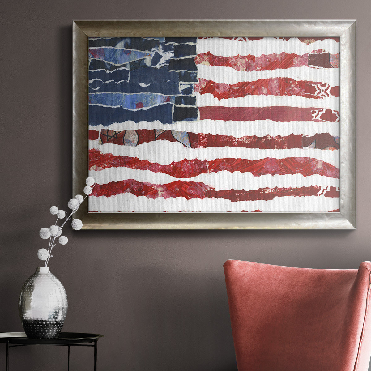 Winston Porter Patriotic Collage Flag I - Picture Frame Painting on ...