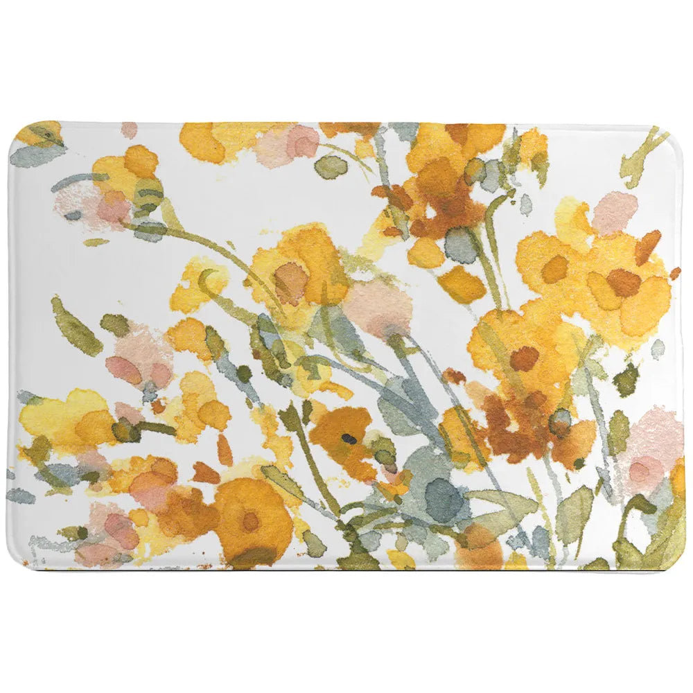 Winston Porter Neepa Happy Yellow Memory Foam Rug | Wayfair