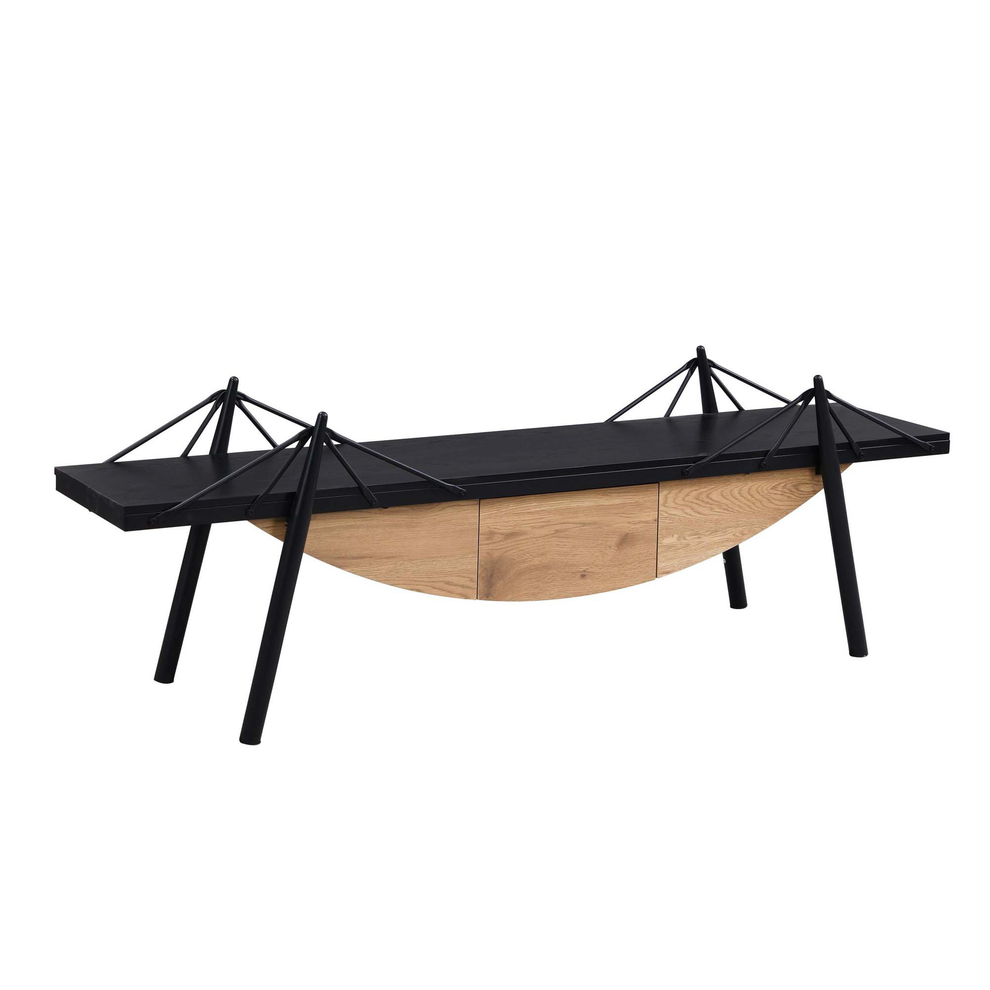 Mercer41 Sailboat-Shaped TV Stand, Modern Entertainment Center With ...