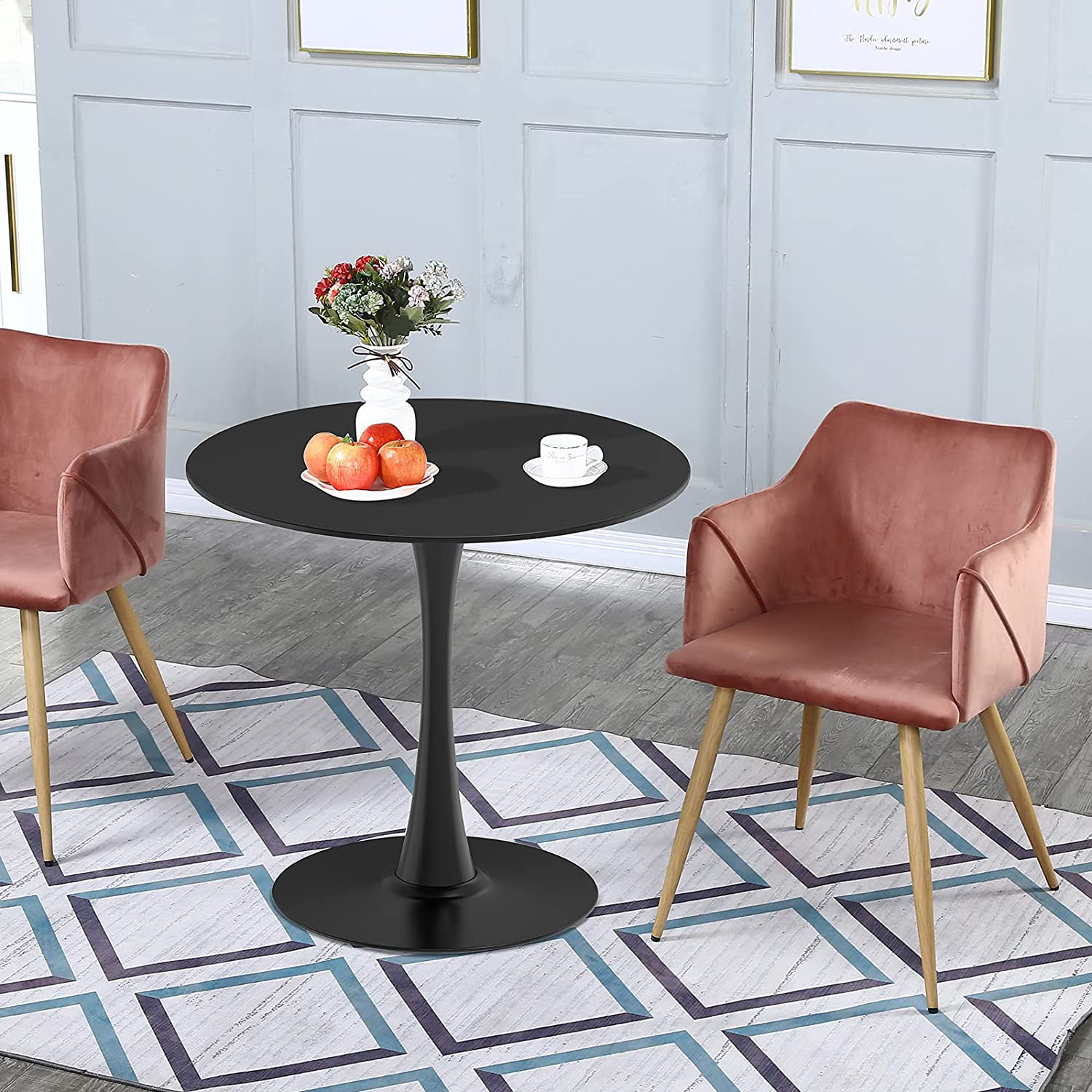 Orren Ellis 32'' Round Dining Table, Modern Dining Room Table With Mdf ...