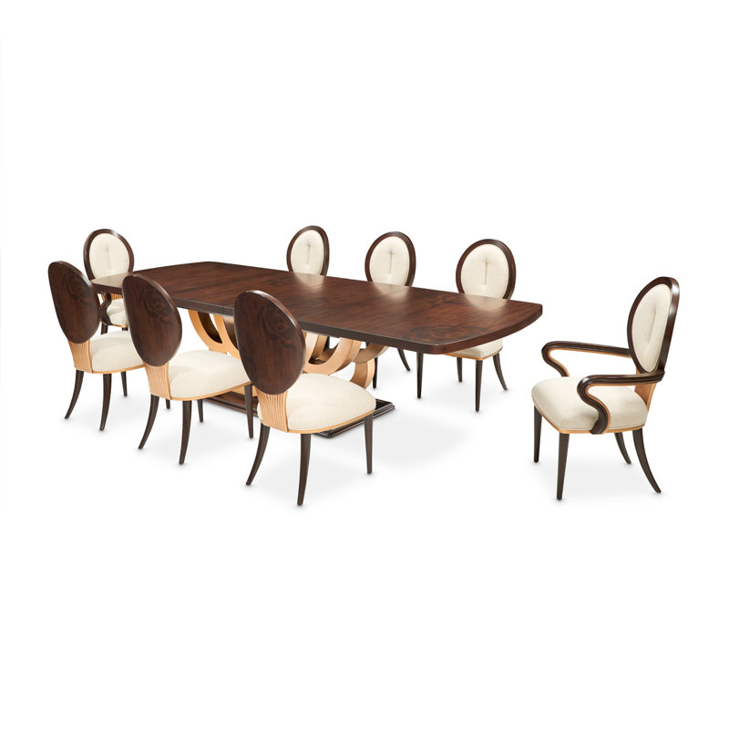 Michael Amini Camellia Field 9 - Piece Dining Set | Perigold