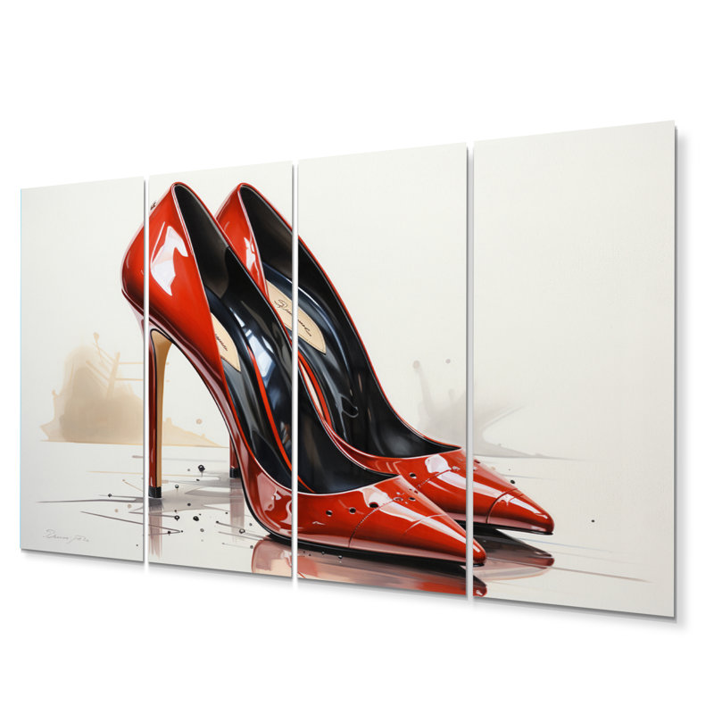 Mercer41 Black and Red High Heels Symphony VII - Fashion Metal Wall Art ...