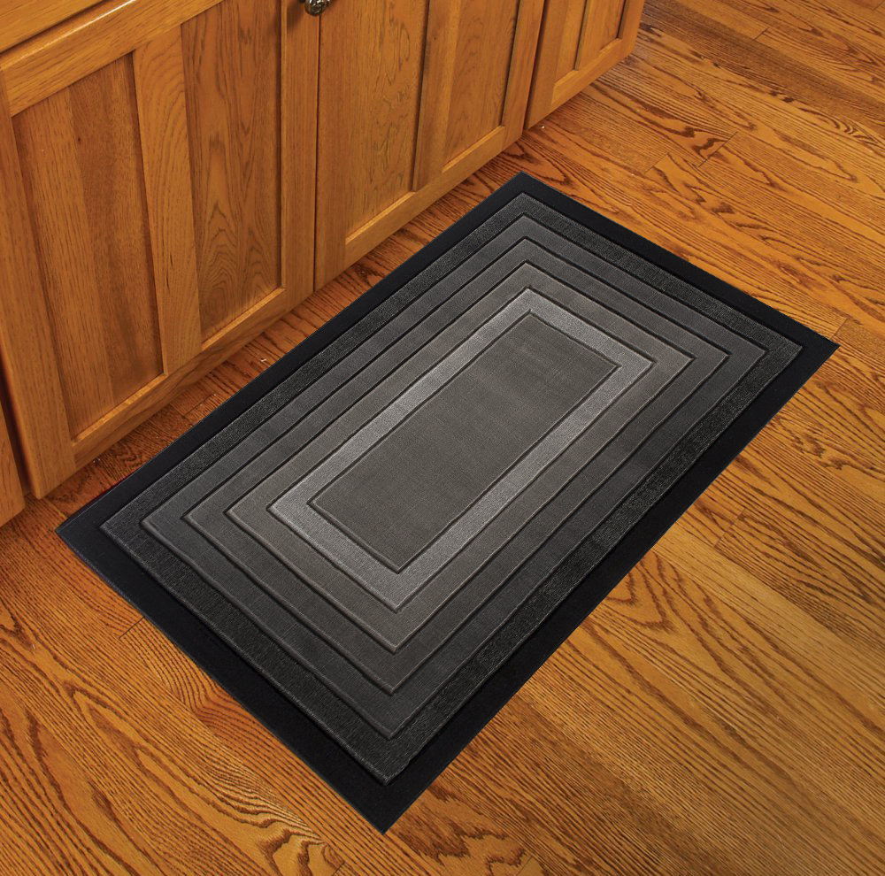 Williston Forge Penrith Power Loom Black/Gray Rug | Wayfair
