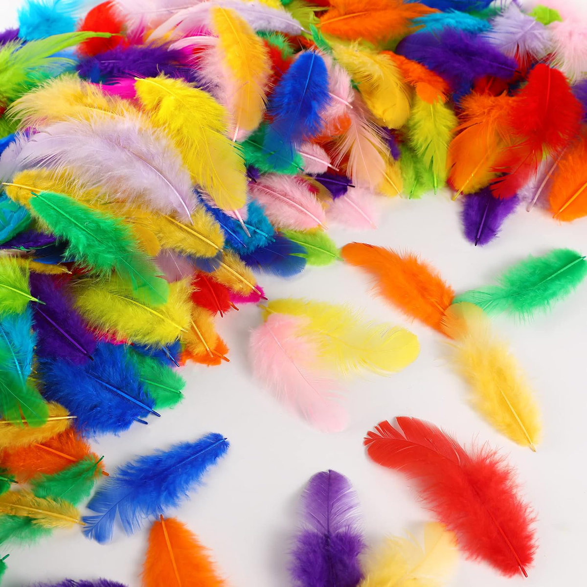 Amid Crafts Craft Rooster Feathers - 300pcs 3-5inch Colored Feathers ...