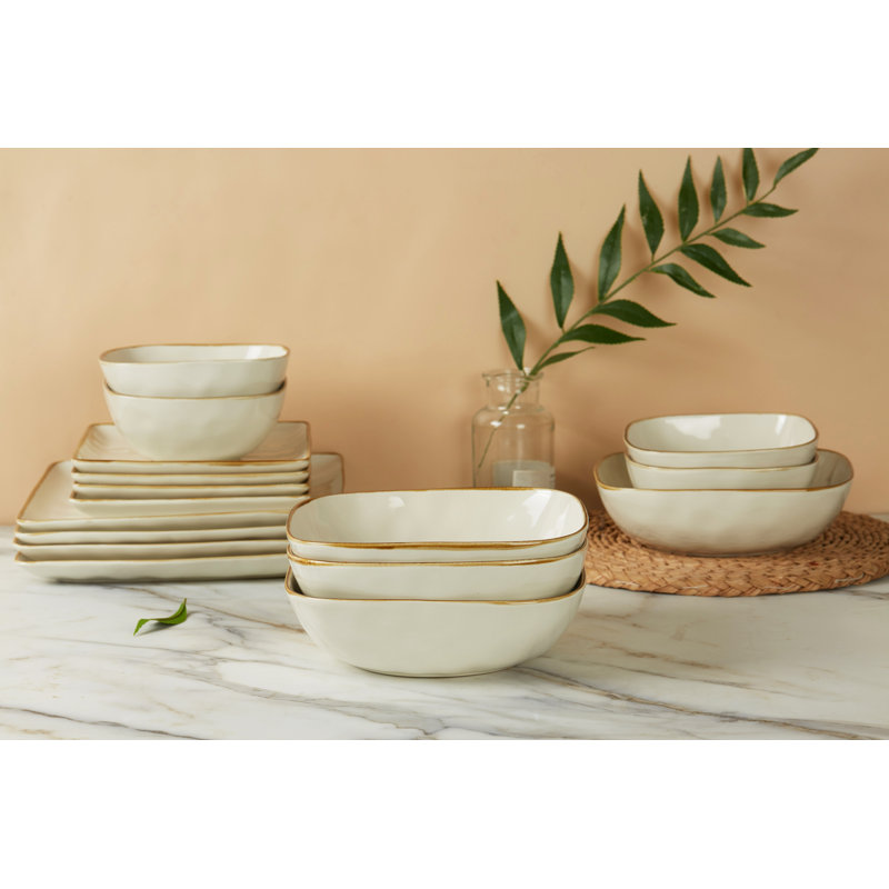Famiware 8'' Stoneware Large Square Pasta Bowl (Set of 4) & Reviews ...