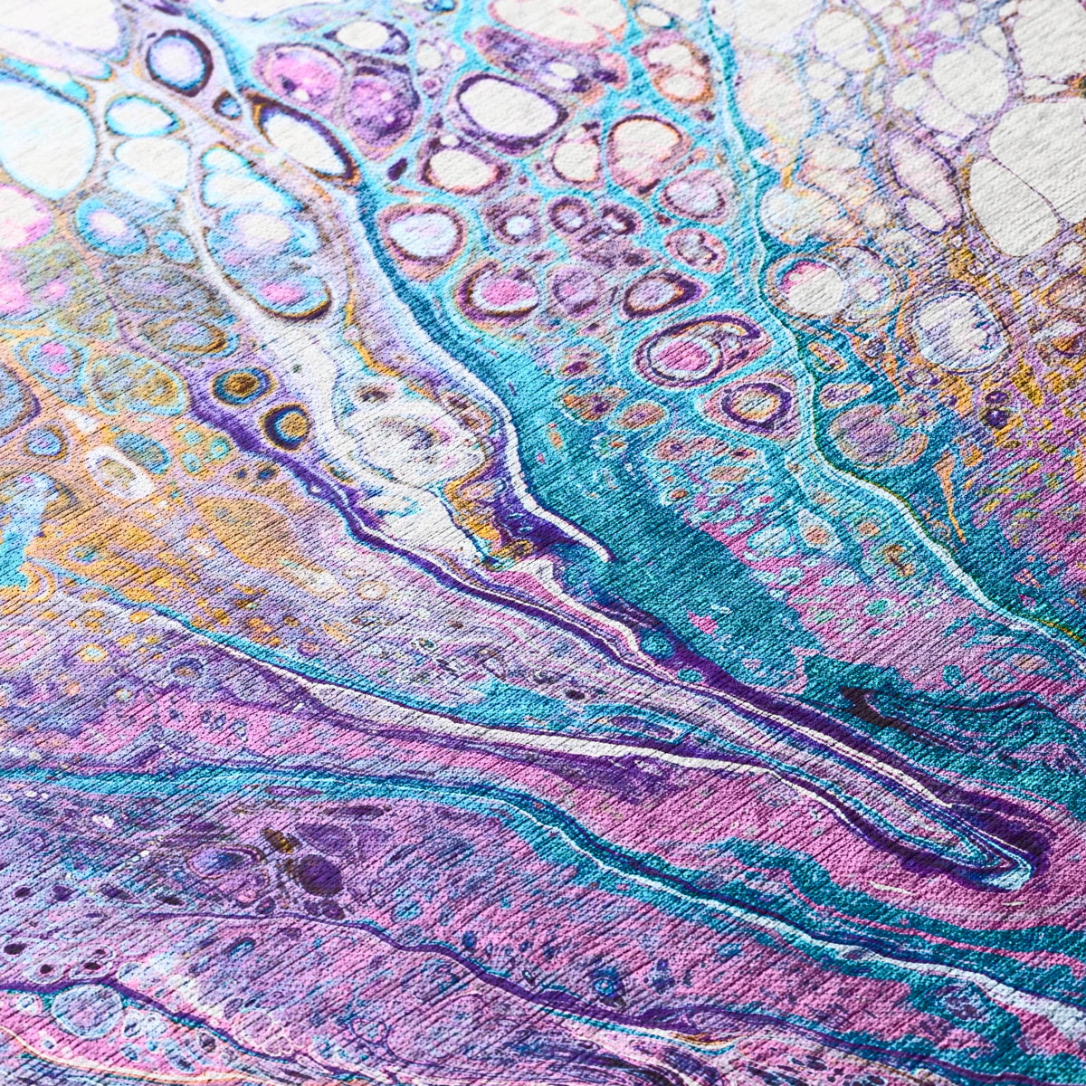 East Urban Home Abstract Machine Woven Blue/Purple Area Rug & Reviews ...