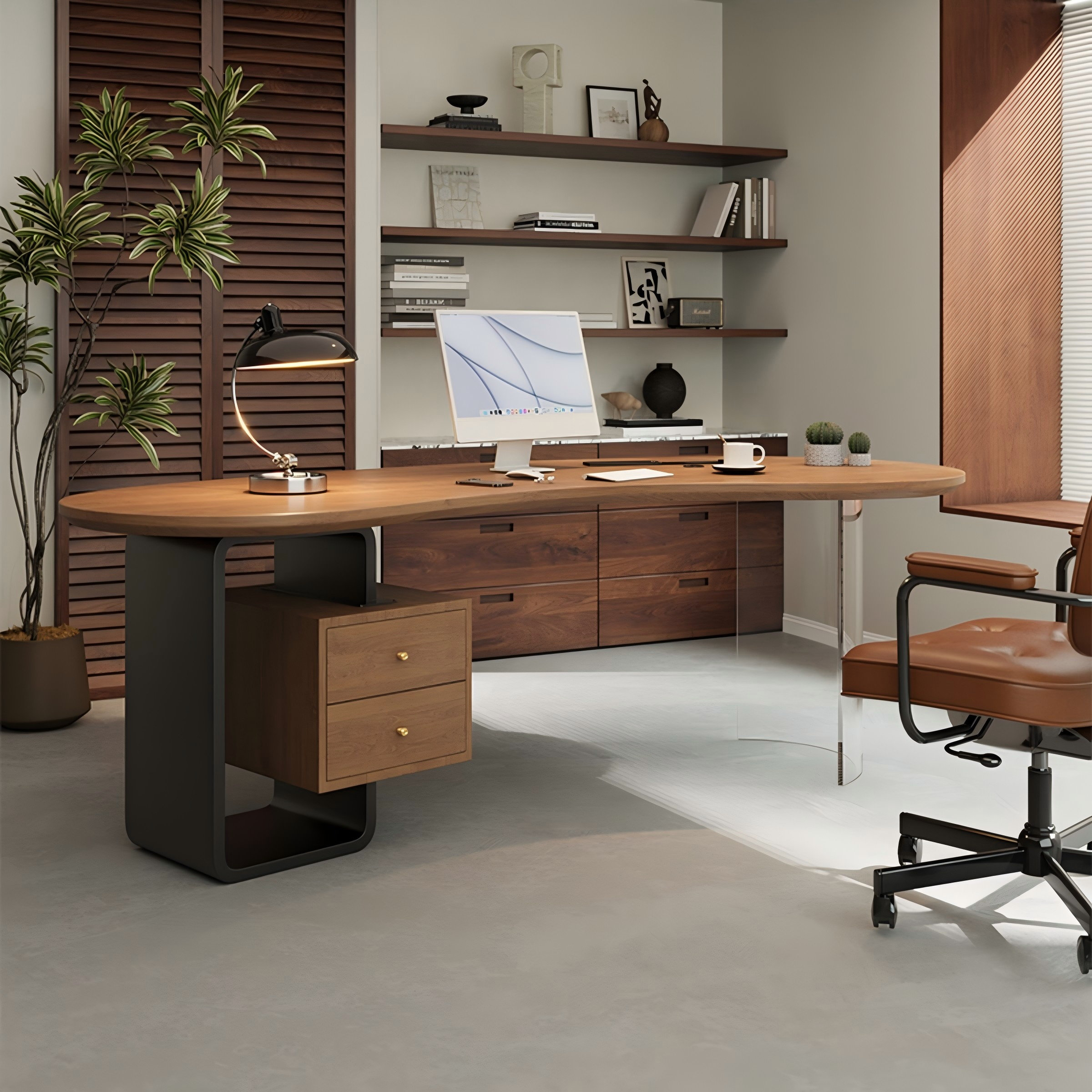 Tha Dream Team Modern Minimalist Rectangular Solid Wood Office Desk ...