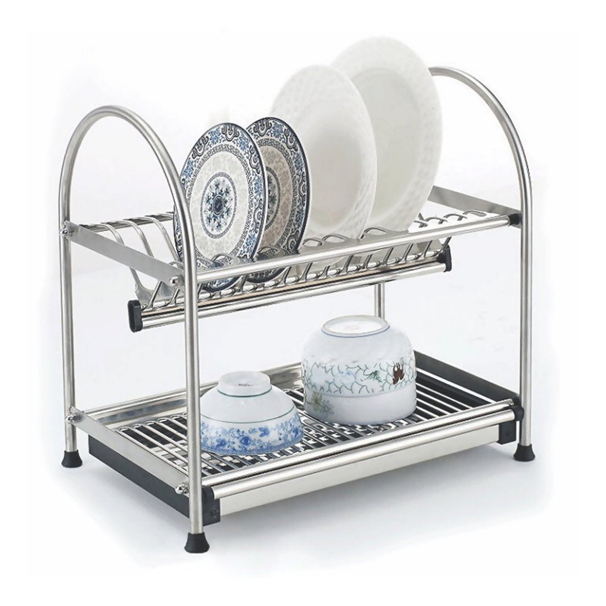 BTY Stainless Steel 2 Tier Dish Rack | Wayfair
