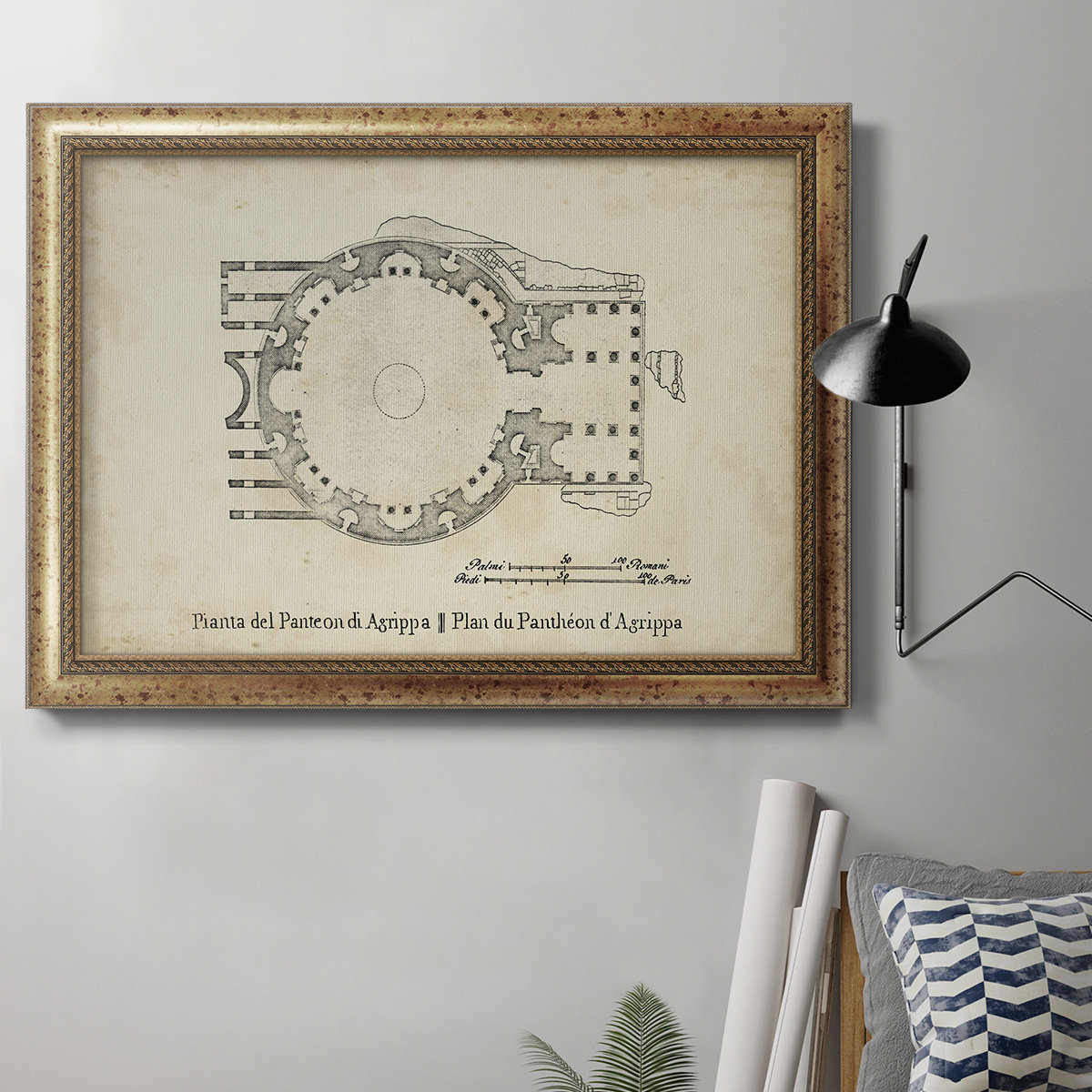 Williston Forge Plan for the Pantheon - Picture Frame Graphic Art on ...