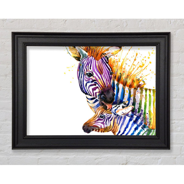 Bloomsbury Market Zebra Paint Splatter - Print | Wayfair.co.uk