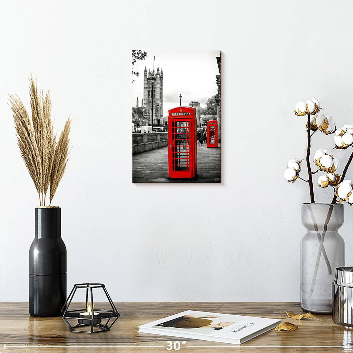 Ebern Designs Aime Red Telephone Booths London - Wayfair Canada