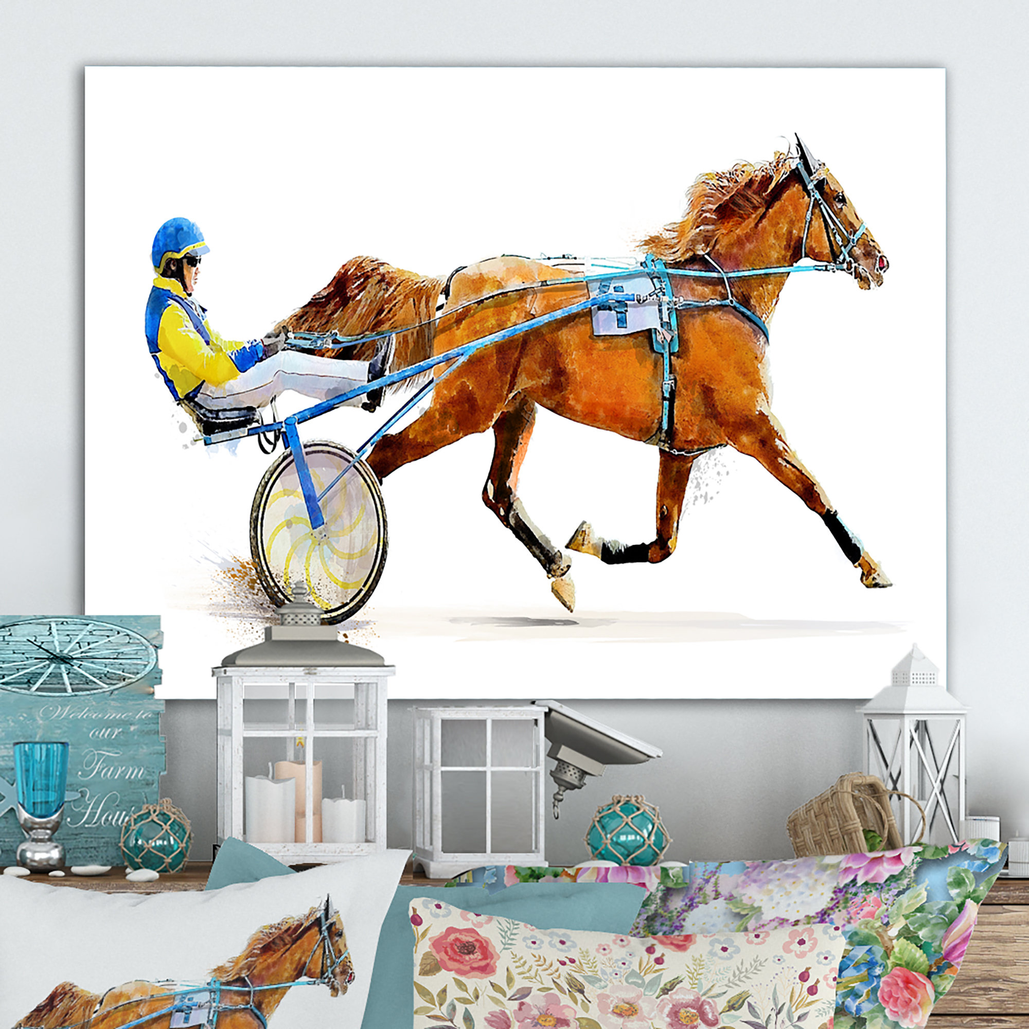 Winston Porter Horse Race Competition Derby Trotter II - Picture Frame ...