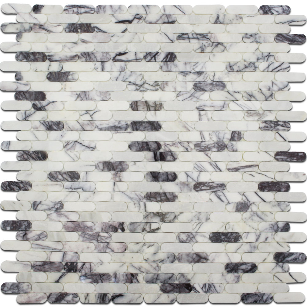 Cordelio Eclipse Marble Mosaic Tile in Lilac | Wayfair