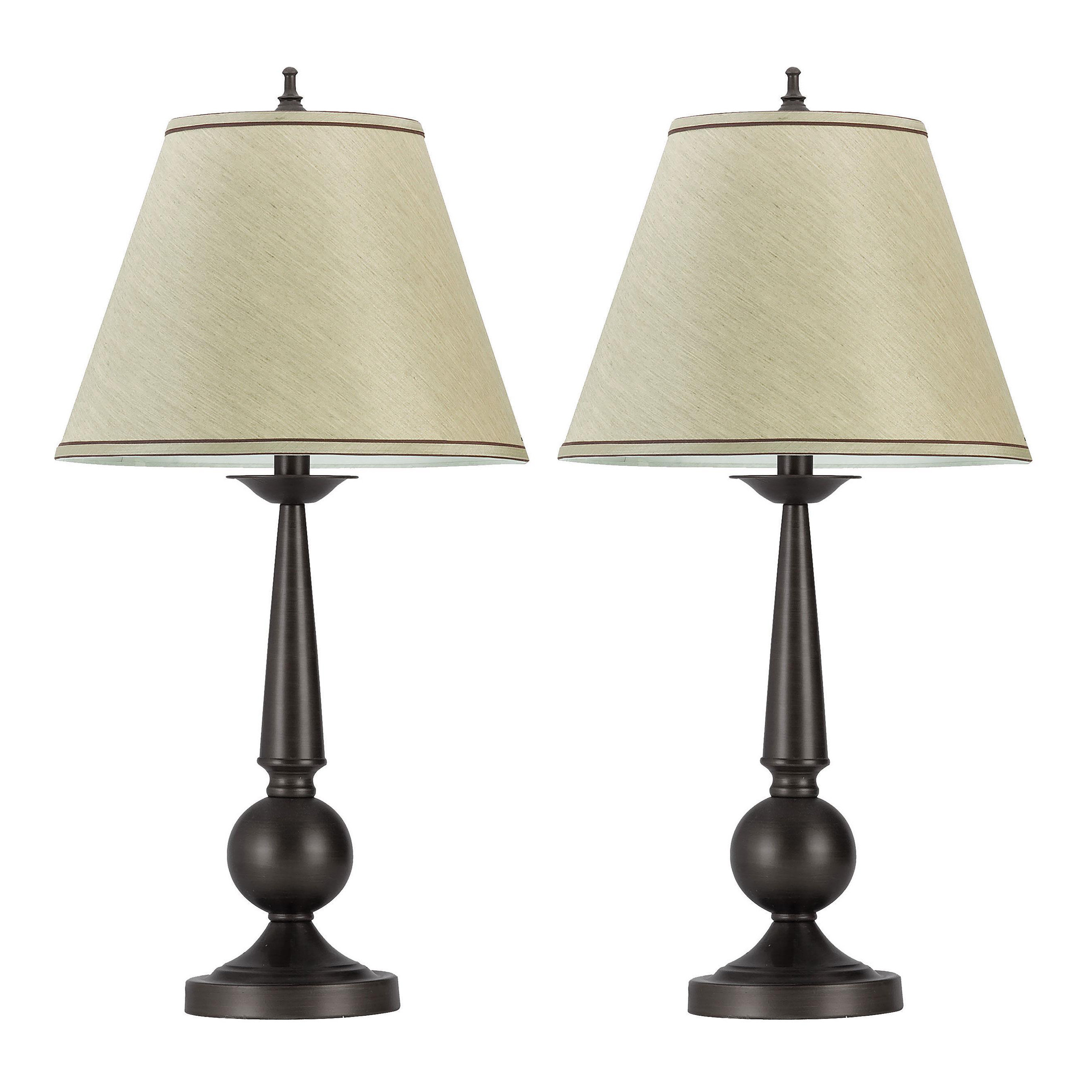 Alcott Hill® 27-inch Empire Shade Table Lamp Bronze (Set of 2) | Wayfair