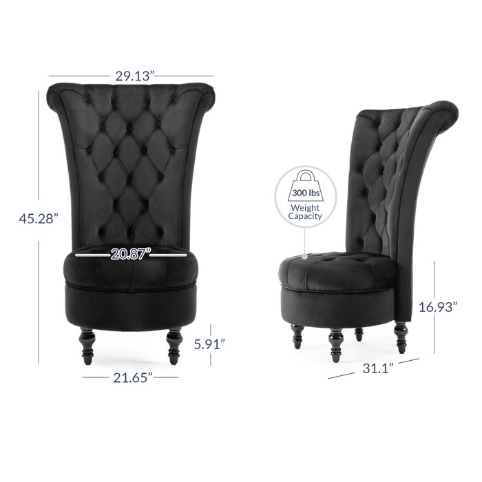 House of Hampton® Jabari Velvet Slipper Chair & Reviews | Wayfair