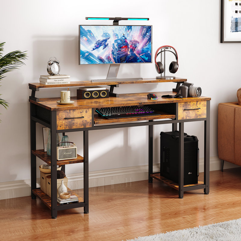 17 Stories Harbe Computer Desk & Reviews | Wayfair