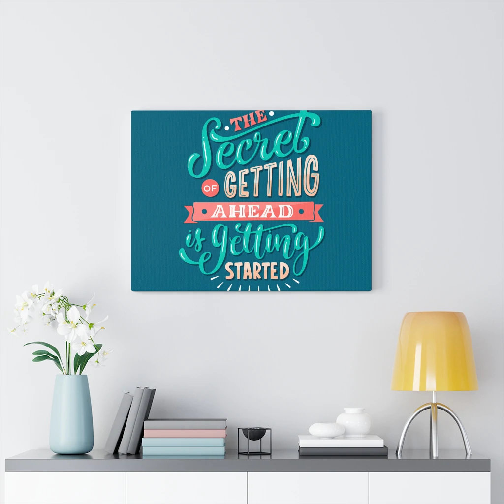 Trinx Inspirational Quote Canvas Getting Started Wall Art Motivational ...