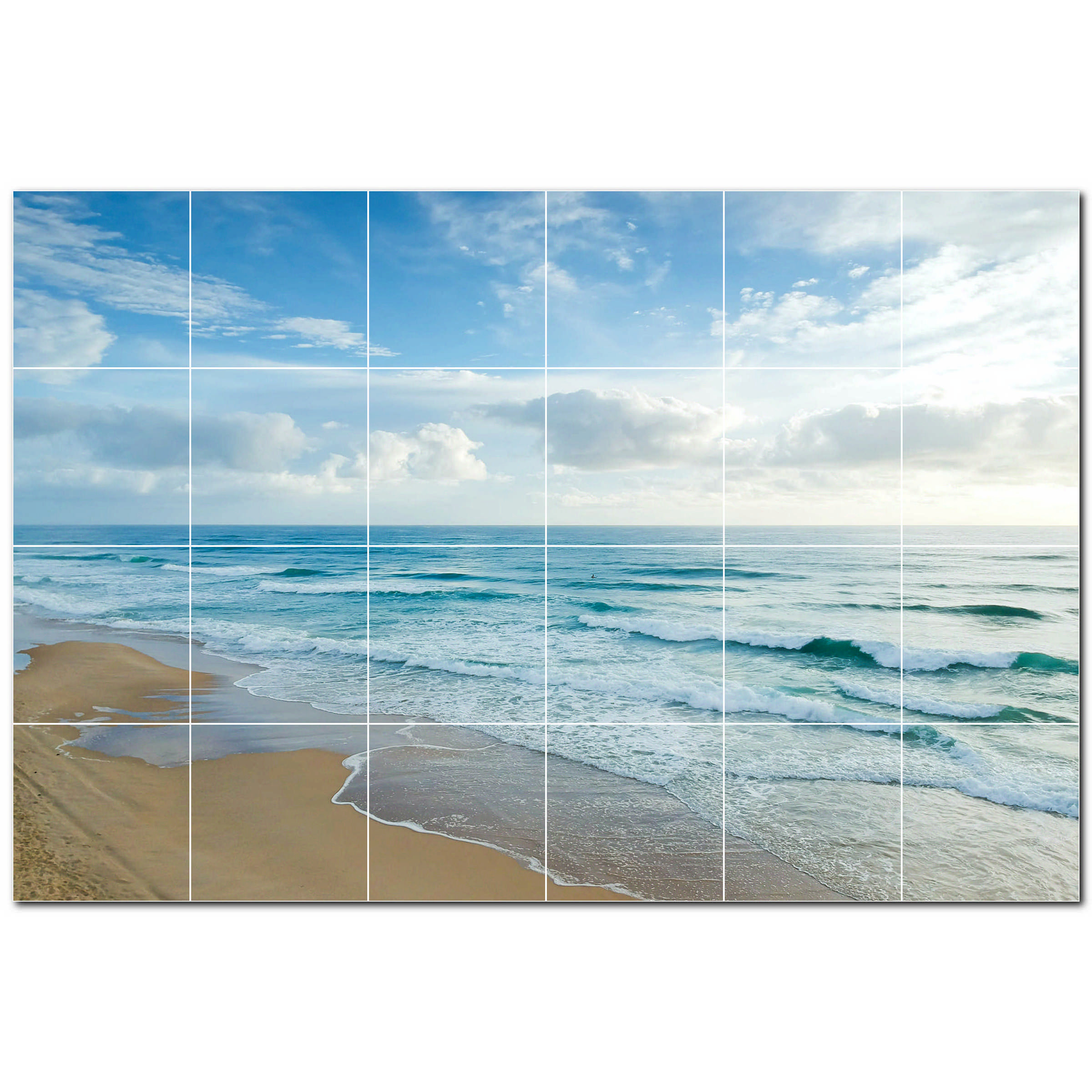 Picture-Tiles.com Murale en céramique satinée 12 po x 12 po Beach Photo ...