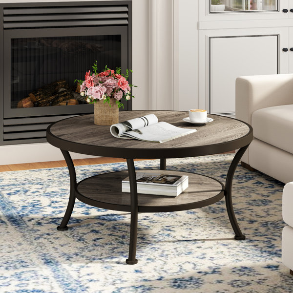 17 Stories Aderes 2-tier Wood Coffee Table with Storage & Reviews ...