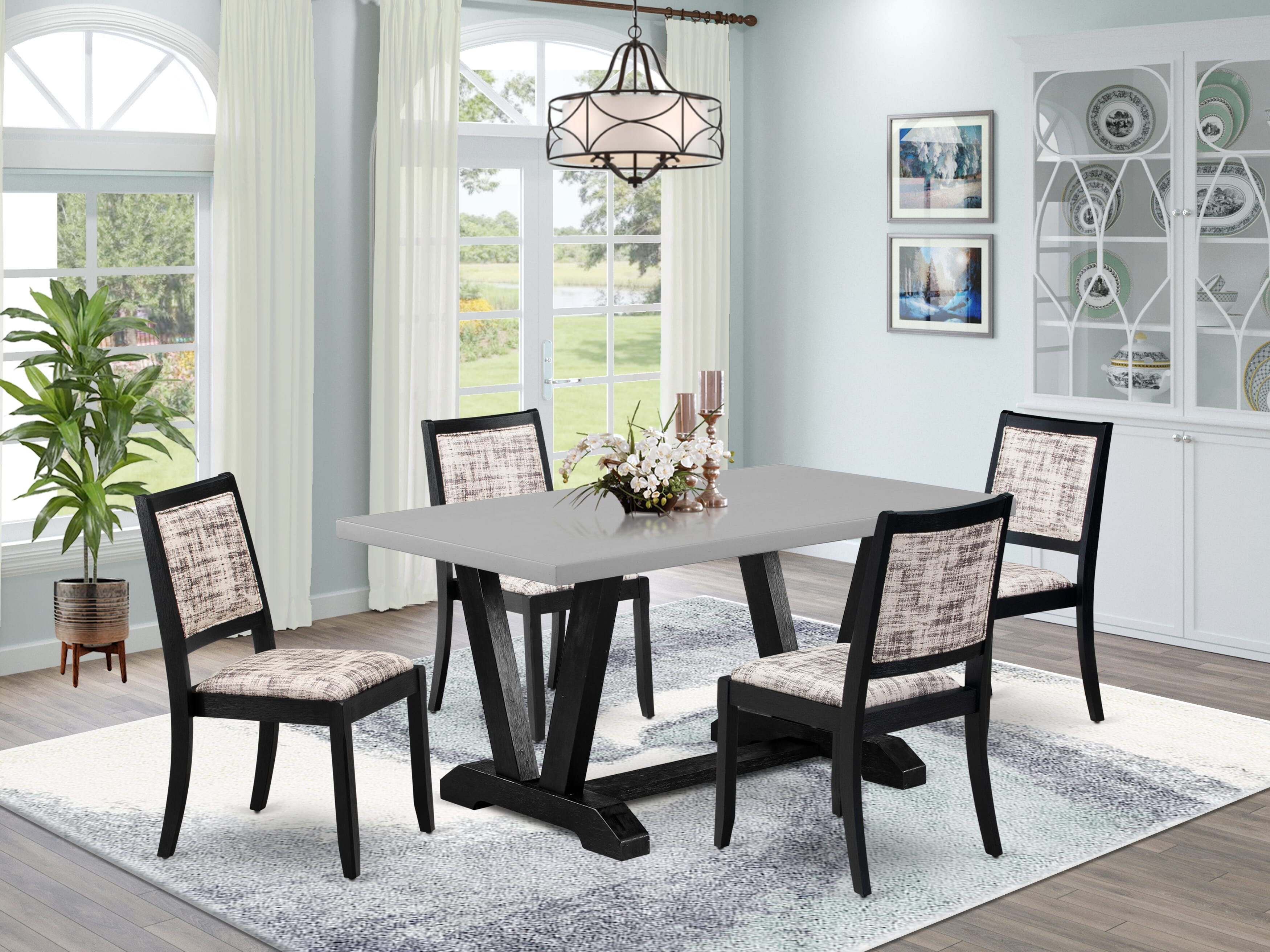 Wildon Home® 5-piece kitchen table set consists of a table with ...