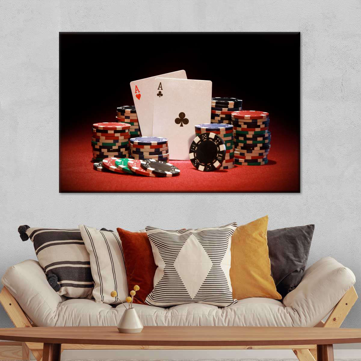 Ebern Designs Poker Poker Game Canvas Print On Canvas Print | Wayfair