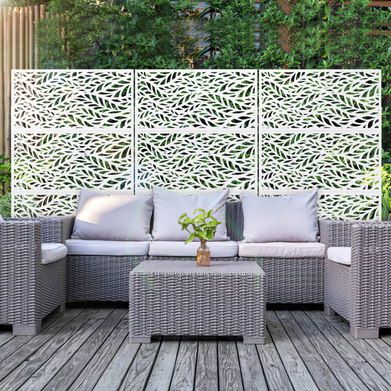 MAYEERTY 4 ft. H x 6 ft. W Metal Privacy Screen & Reviews | Wayfair