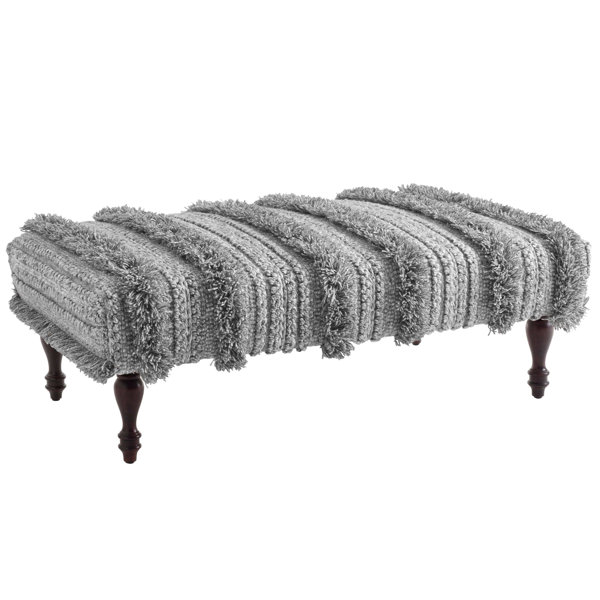 Annie Selke Home Zhara Stripe Grey Rug Ottoman | Perigold