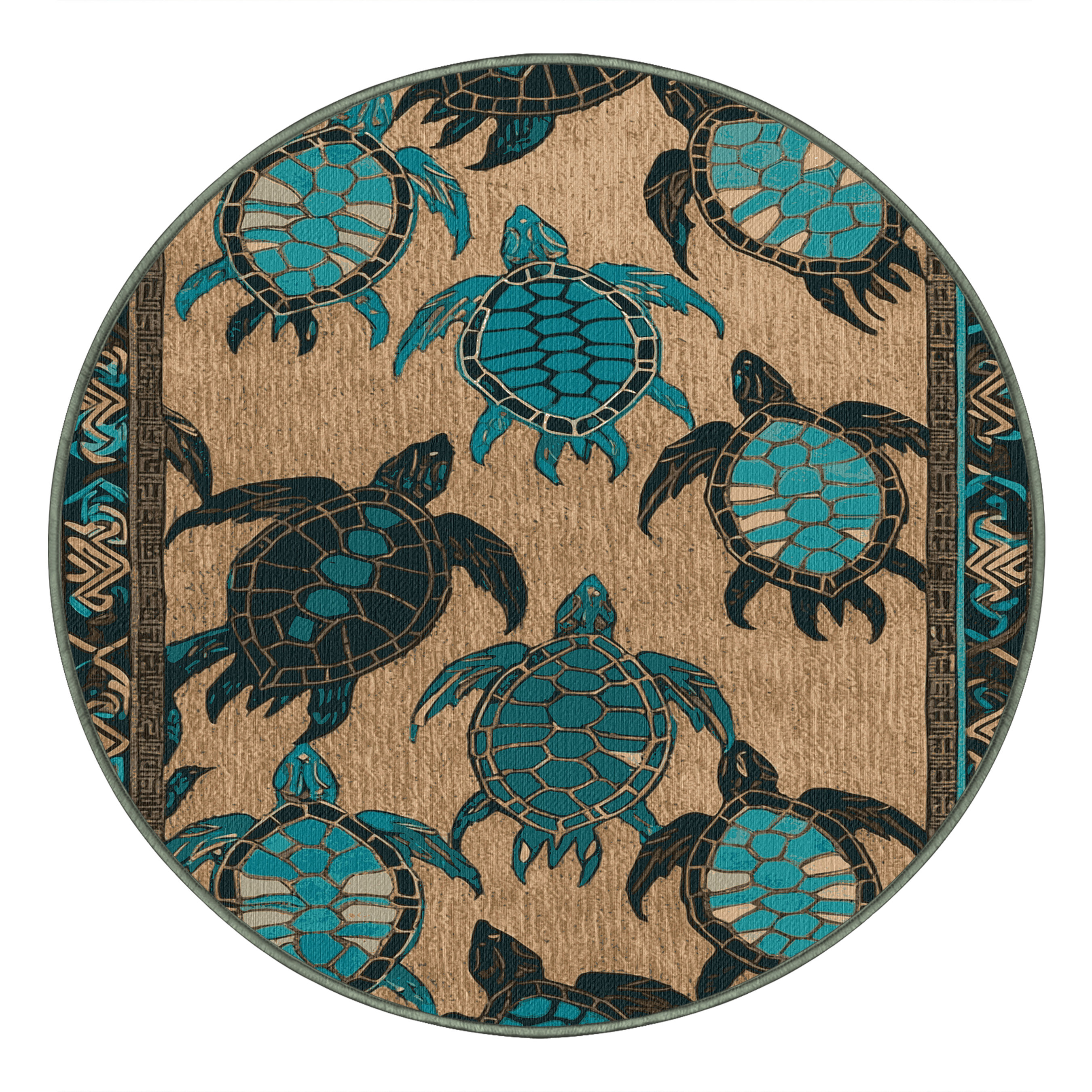 Bayou Breeze Washable Sea Turtles Hawaiian Area Rug | Wayfair