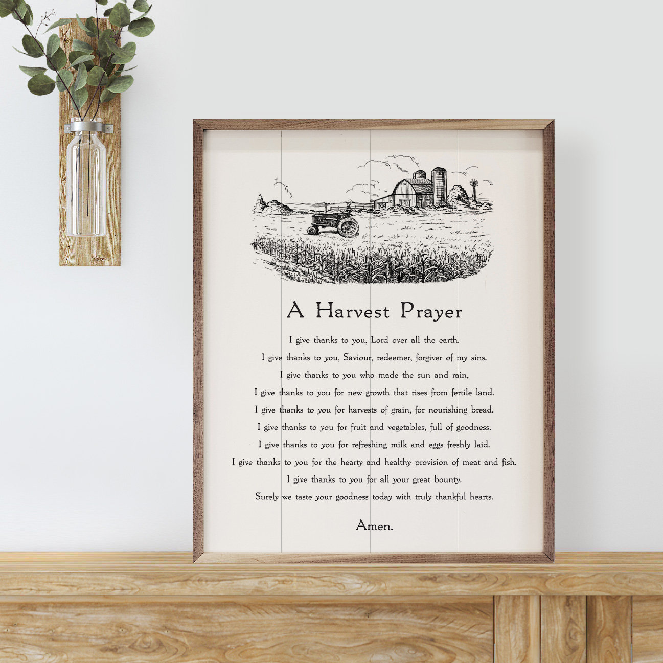 Ebern Designs A Harvest Prayer White | Wayfair