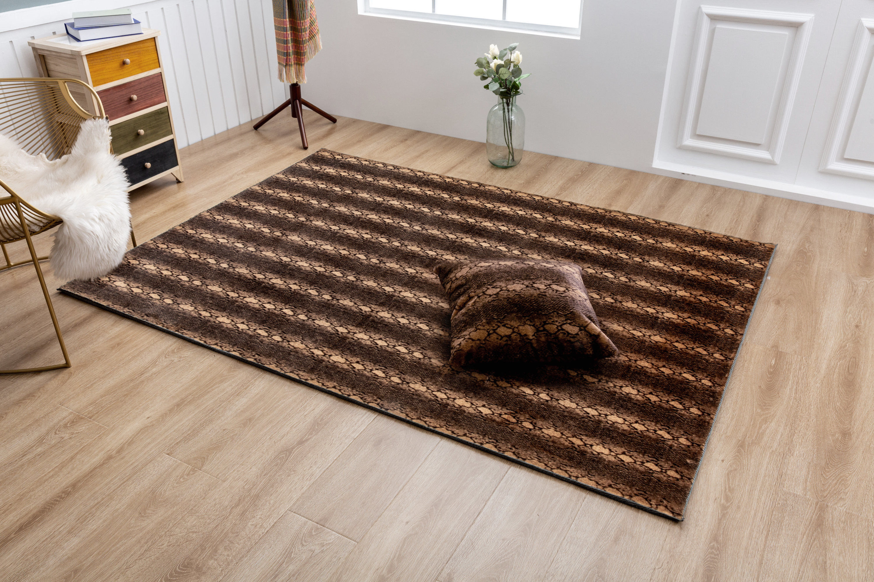 Dakota Fields Abstract Brown/Tan Area Rug - Wayfair Canada