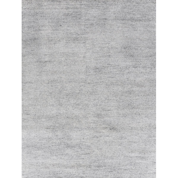 Exquisite Rugs Perry Hand-Knotted Silver Gray Area Rug | Wayfair