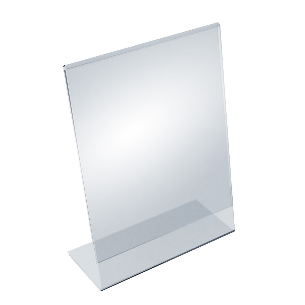 Azar Displays Angled L-Shaped Sign Holder Frame with Slant Back Design ...
