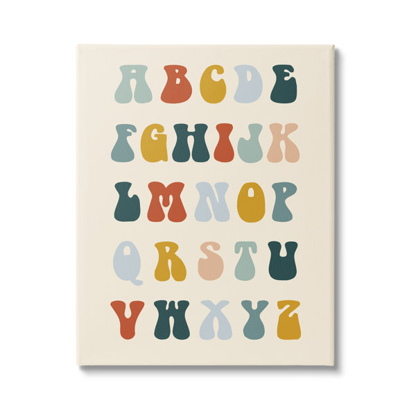 Trinx Earthy Alphabet Letters On Canvas by Lil' Rue Print | Wayfair