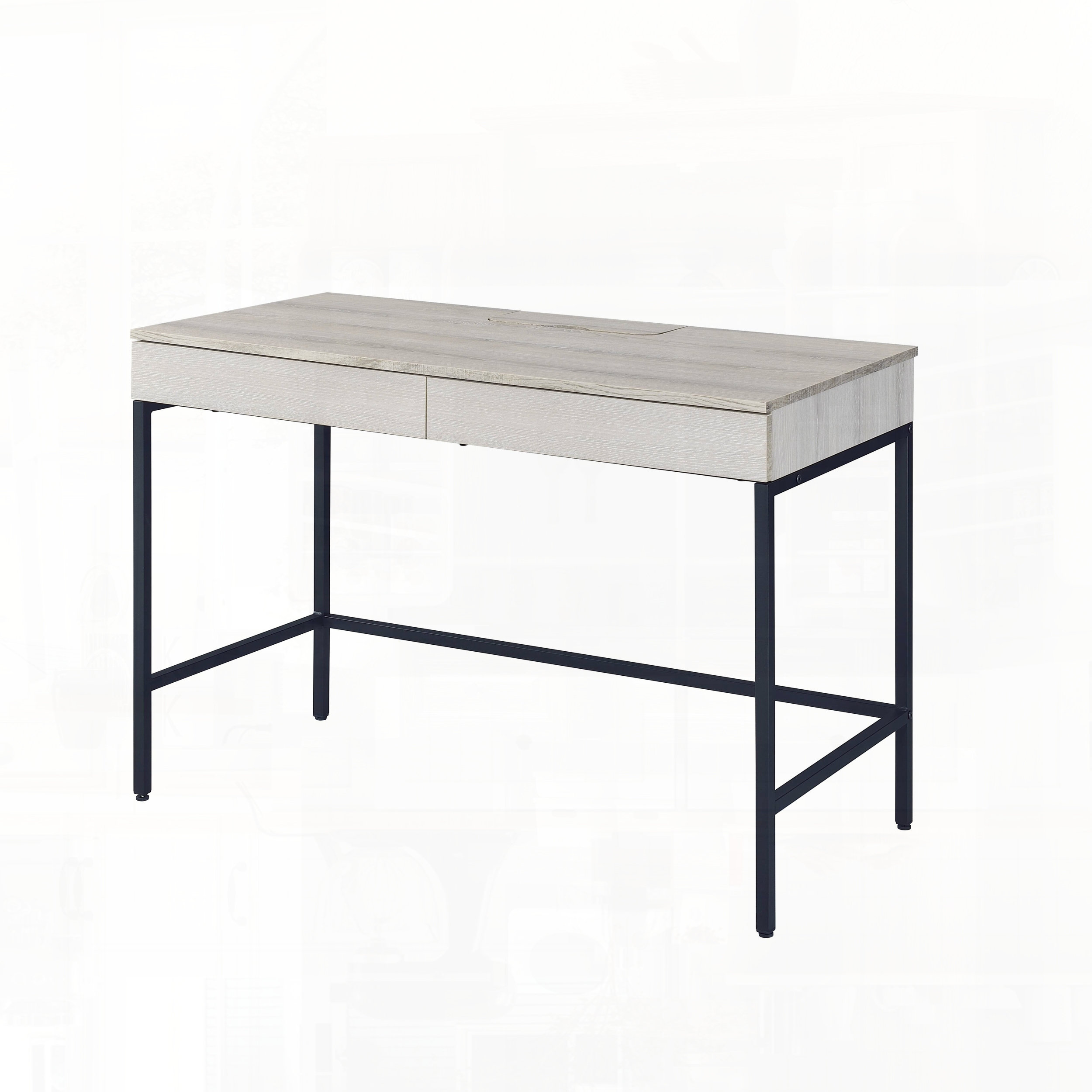 Latitude Run® Writing Desk With Metal Tube Paper Veneer And MDF ...