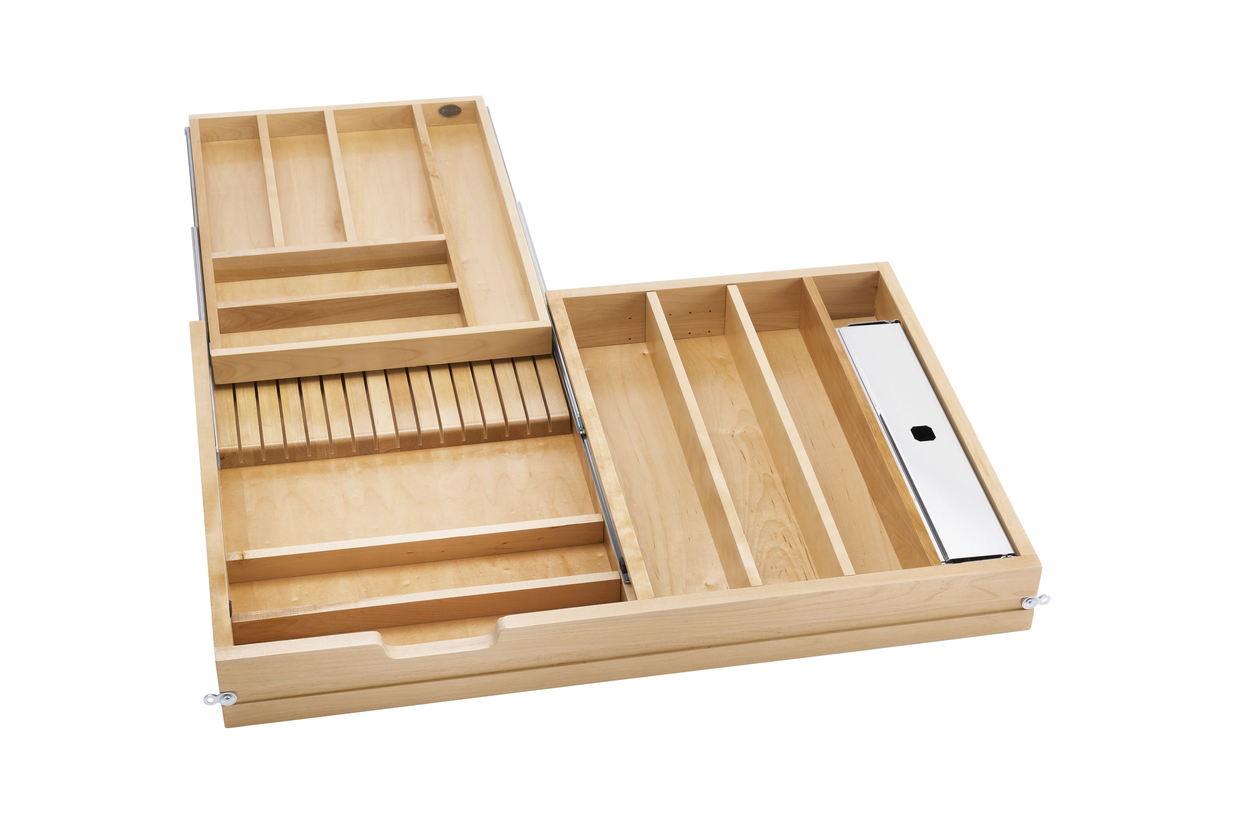 Rev-A-Shelf Wood Base Cabinet Two-Tier Replacement Drawer System (No ...