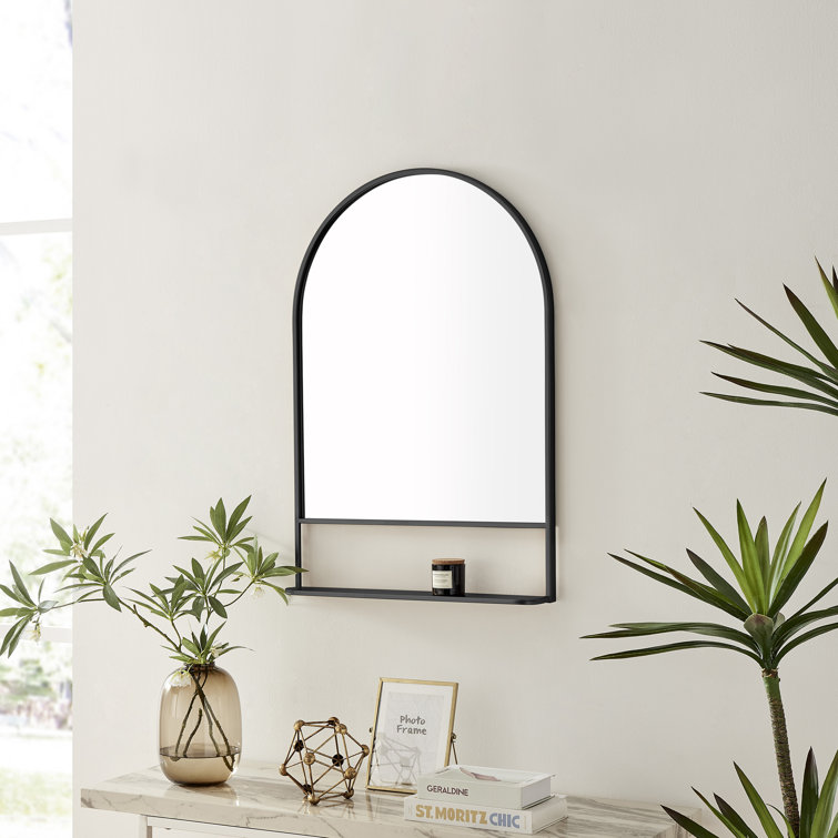 Fairmont Park Adilena Arch Metal Frame Hallway Mirror with Storage ...