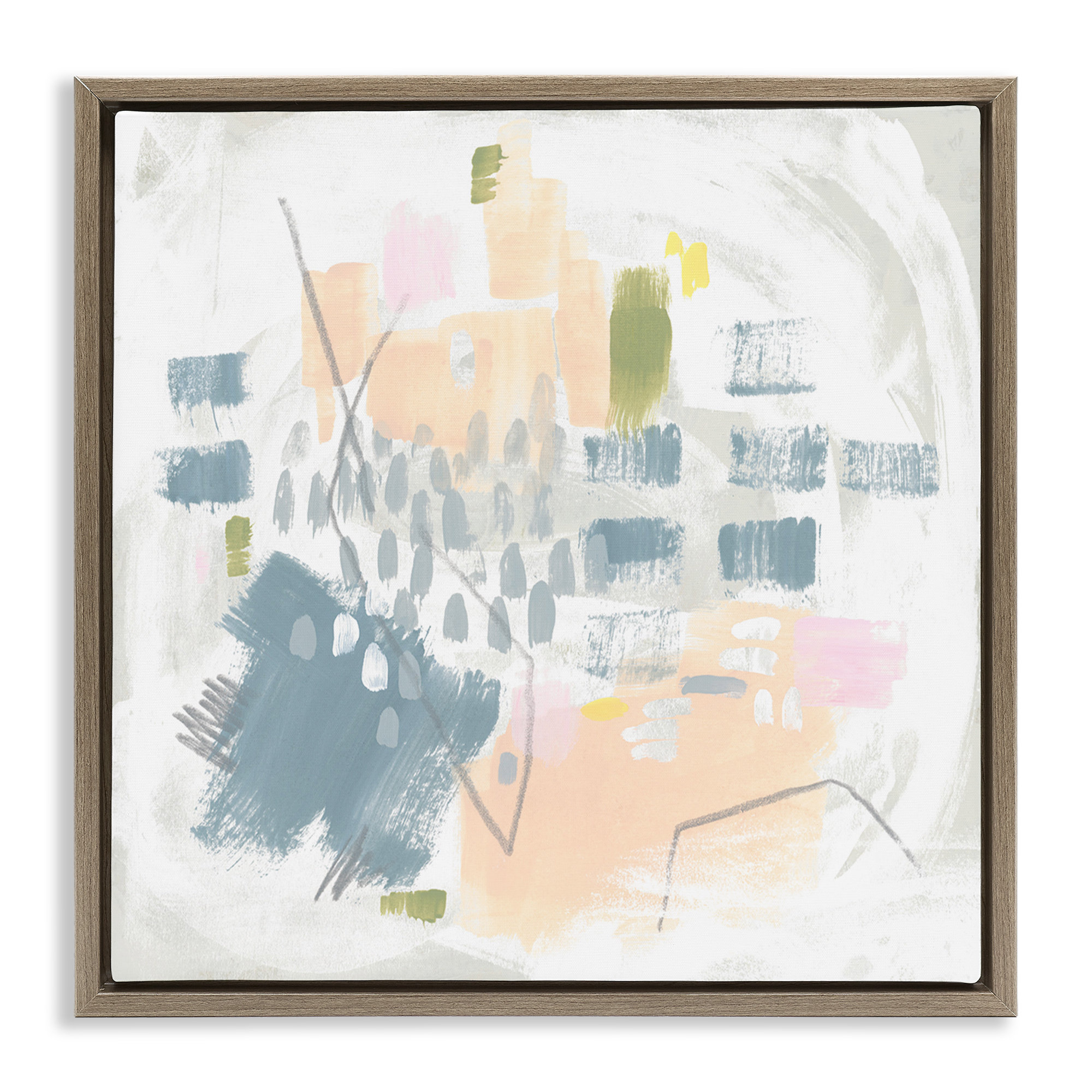 Wrought Studio™ Centric Pastel Pattern Floater Canvas Wall Art by June ...