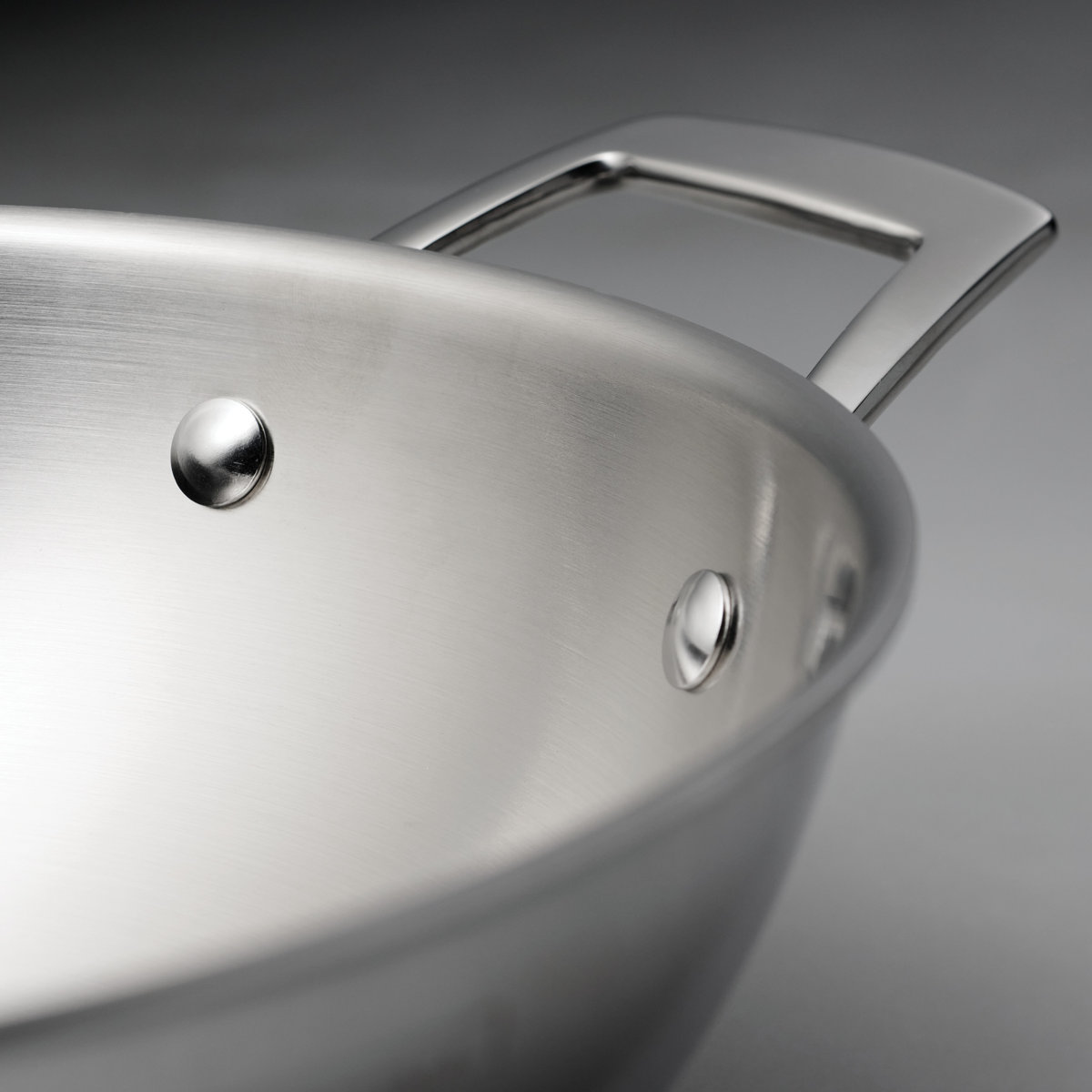 Tramontina Utsava Tri-Ply Clad Stainless Steel Kadai with Lid, Kadhai ...