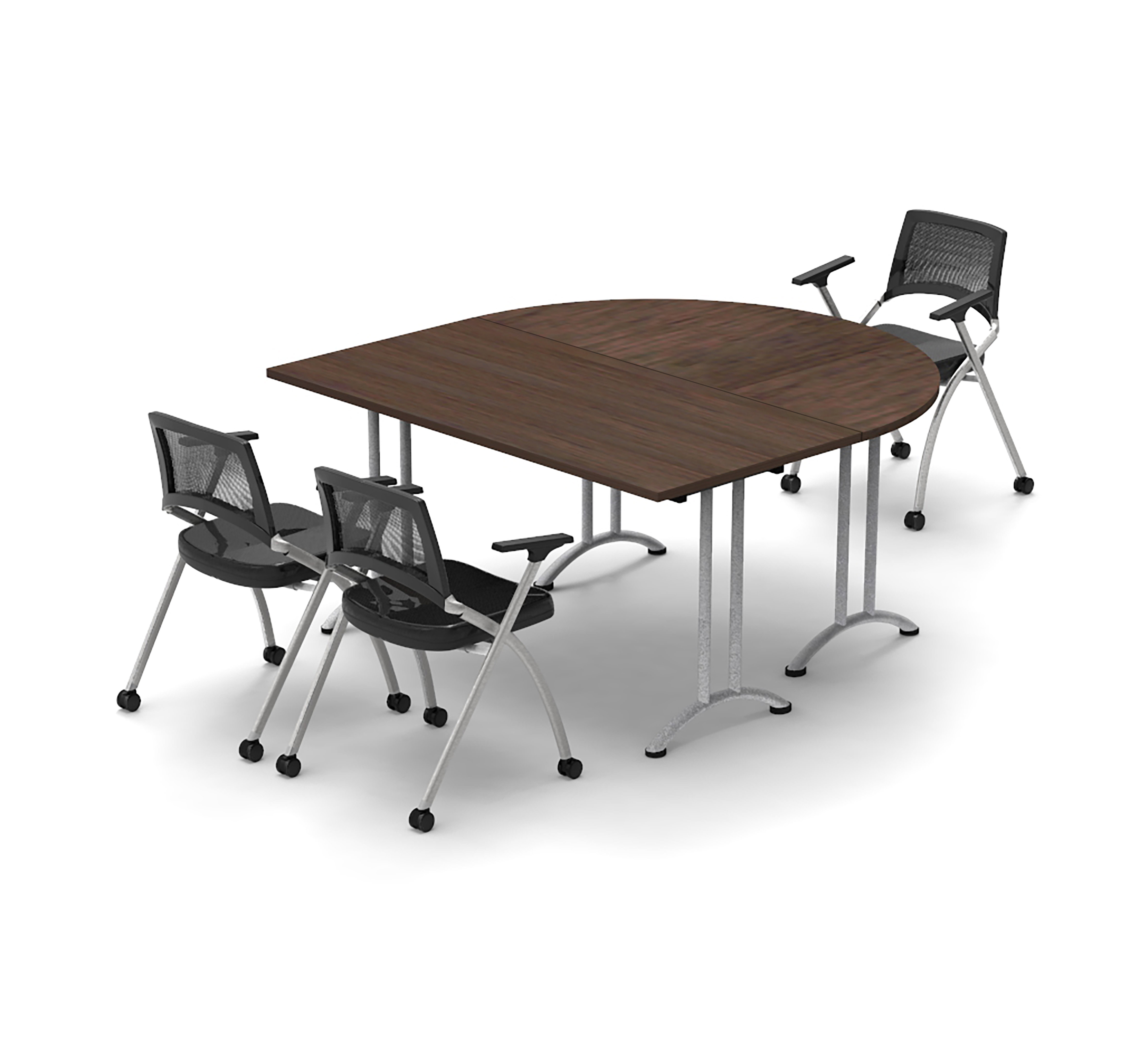 Inbox Zero Pakswith 3 Person Conference Meeting Tables with 3 Chairs ...